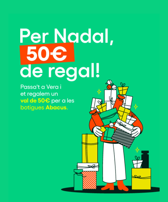 Passa't a Vera i et regalem 50 € per gastar a Abacus - Web Vera